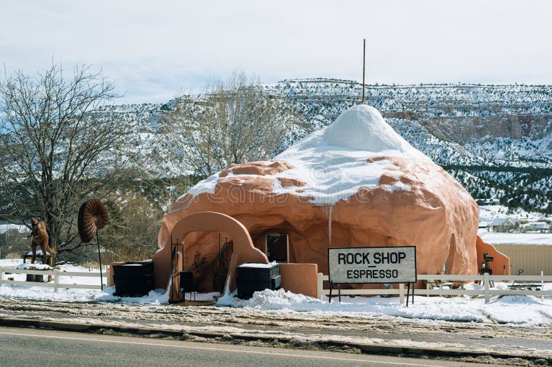 The Rock Stop Coffee Shop, Orderville, Utah Editorial Stock Image ...