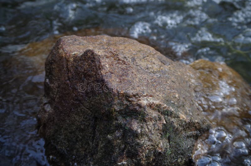 Rock in Stream stock image. Image of stone, river, outside - 69269677