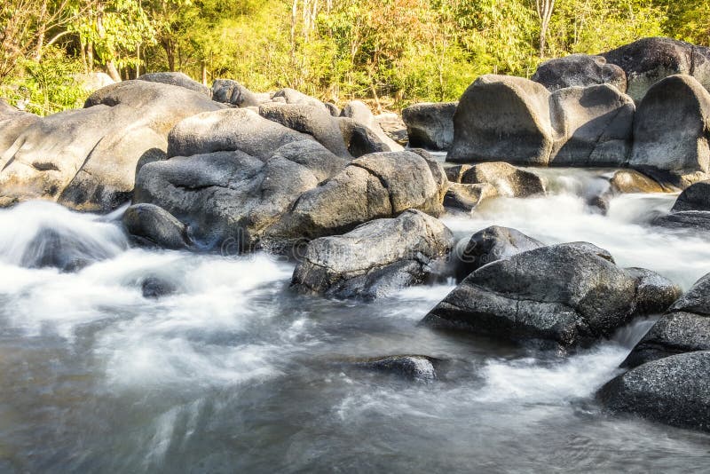 Rock and Stream at National Park Stock Image - Image of mountain ...