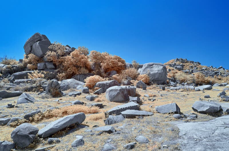 Rock Strewn Countryside River Stock Image - Image of rocky, scenic ...