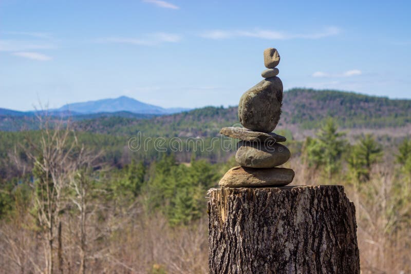 Rock Structure in Front of Scenic View Stock Image - Image of ...