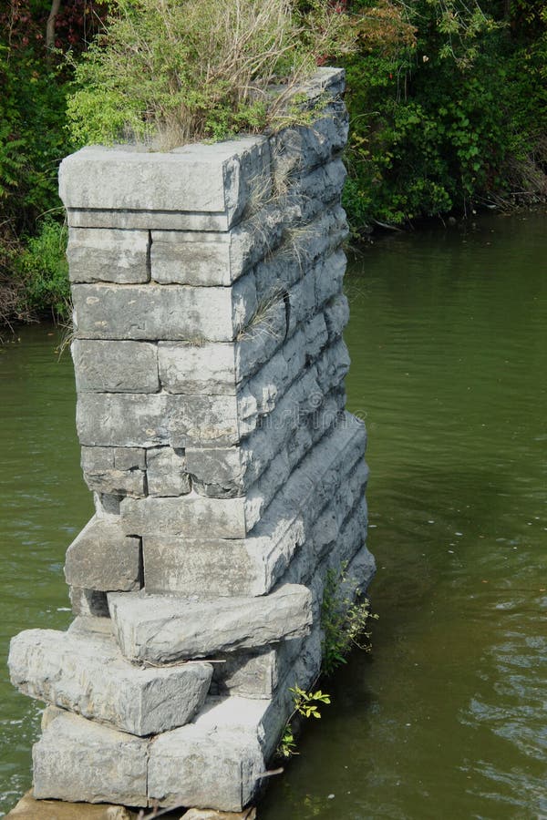 Rock Structure on the Left Side of a River Stock Photo - Image of light ...