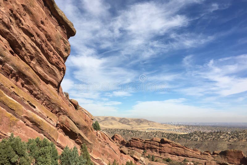 Rock Structure of Red Rocks Amphitheater in Morrison, Colorado Stock ...