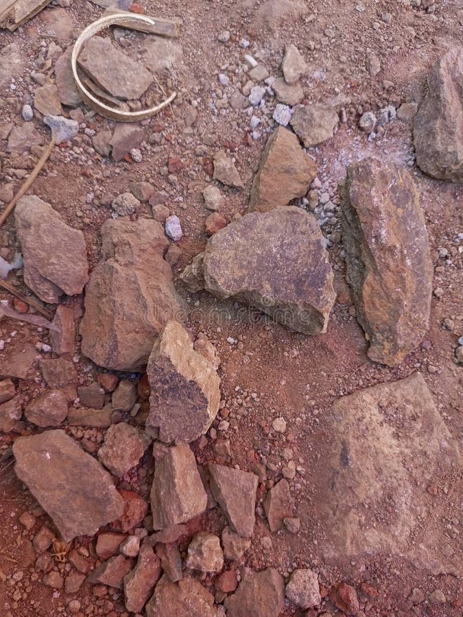 Rock Structure on the Side of the Road Stock Photo - Image of road ...