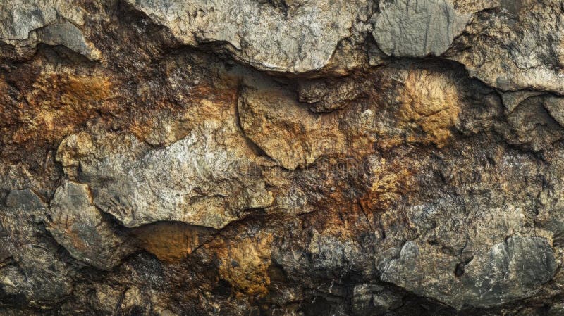 Rock Surface Shows Texture and Roughness with Mineral Deposits and ...