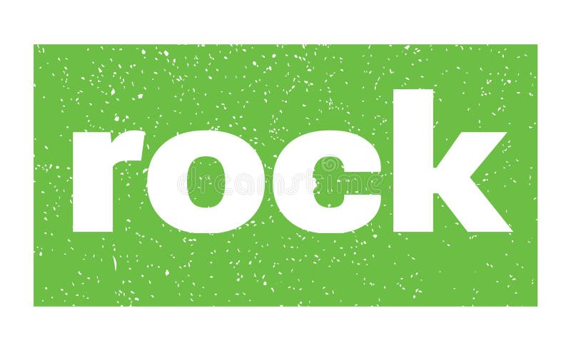 ROCK Text Written on Red-black Rectangle Stamp Stock Illustration ...