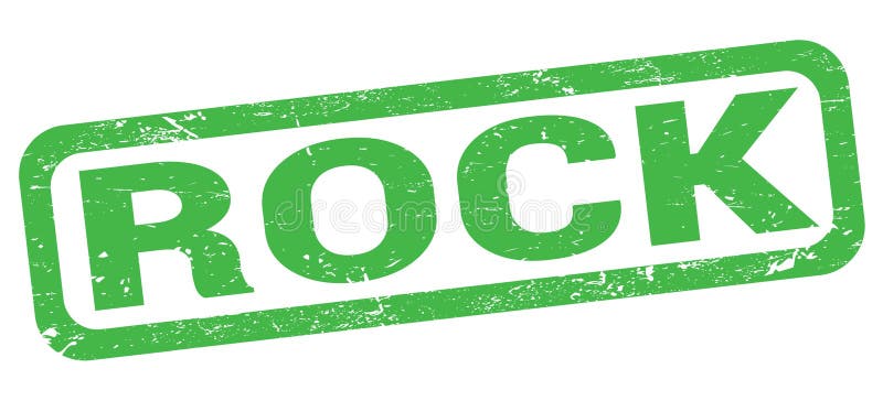 ROCK Text Written on Red-black Rectangle Stamp Stock Illustration ...