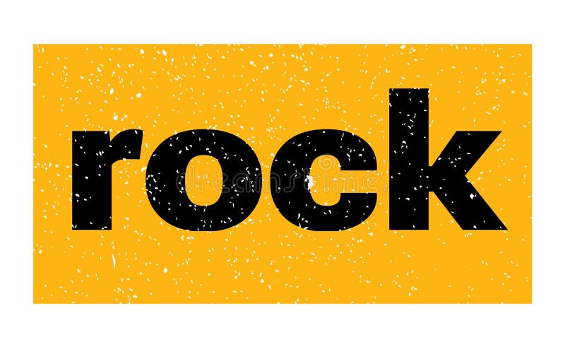 ROCK Text Written on Red-black Rectangle Stamp Stock Illustration ...