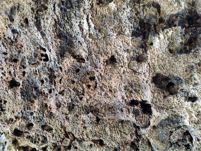 A Rock Texture on a Beach in a Tourist Area Stock Image - Image of ...