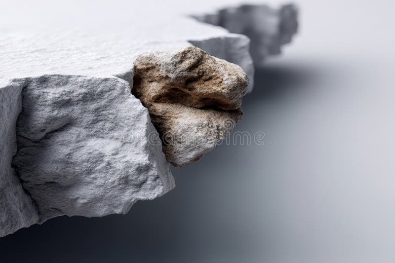 Rock Texture on the Edge of a Cliff with Smooth Surface in Stark Light ...