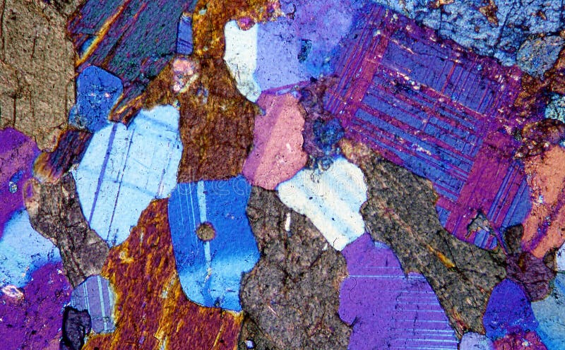 Rock-thin section granite stock photo. Image of granite - 194436930