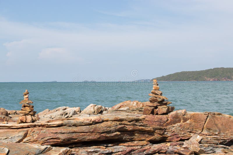 Rock tower stock image. Image of harmony, cobblestone - 56354353