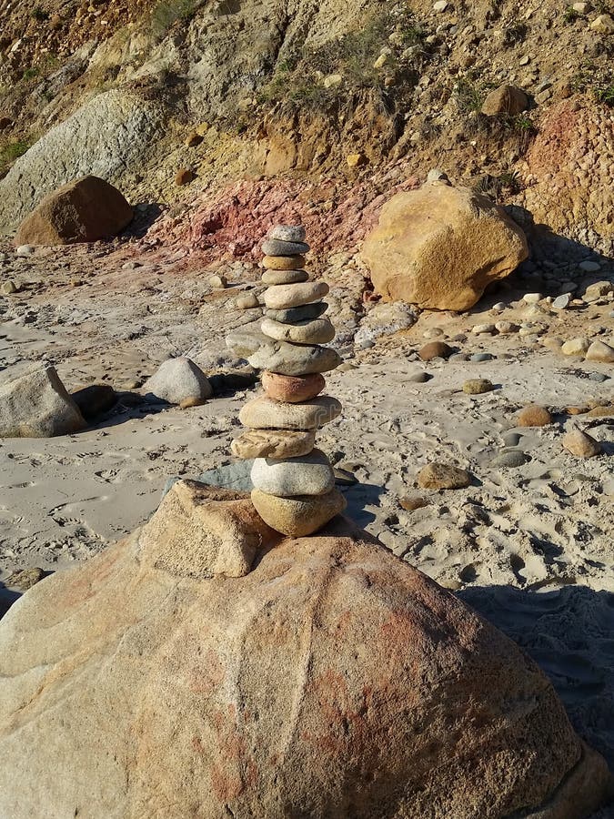 Rock Tower XL stock image. Image of beach, tower, tall - 76436981
