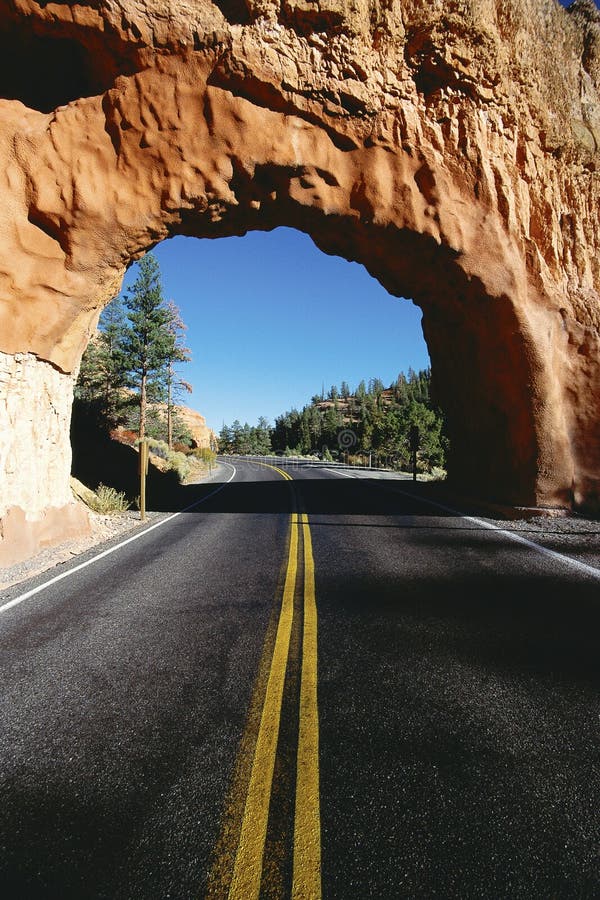 Rock tunnel on highway stock photo. Image of road, tunnel - 23163006