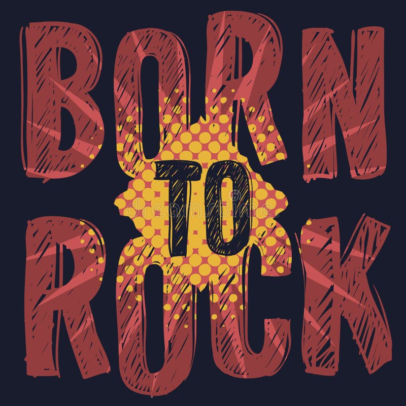 Rock Vector Type Design with Scribbled Letter Characters. Stock Vector ...