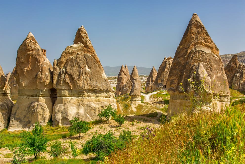 Rock of an Unusual Form in Cappadocia Stock Image - Image of formation ...