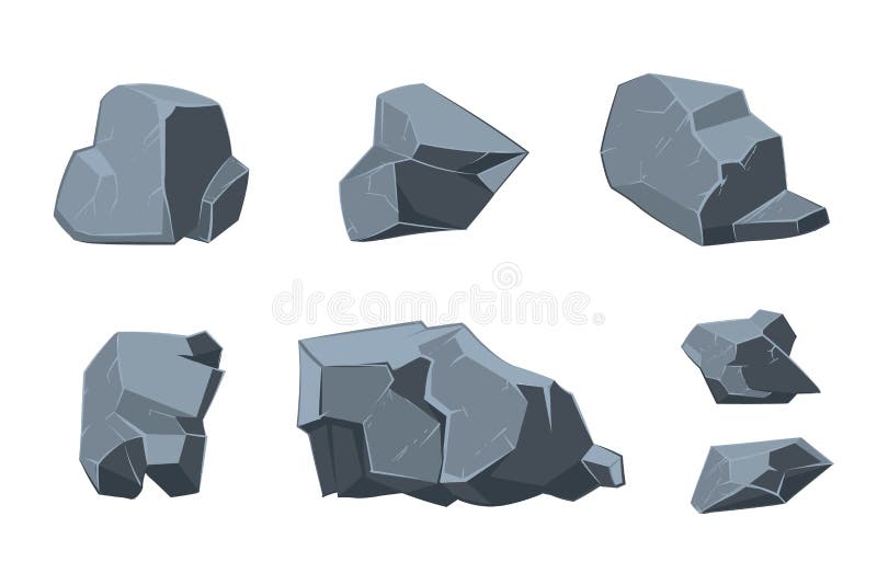 Rock Vector Cartoon Elements Stock Vector - Illustration of boulder ...