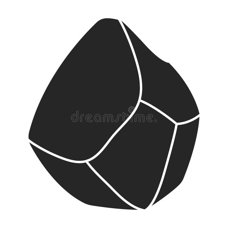 Rock Vector Icon.Black Vector Icon Isolated on White Background Rock ...