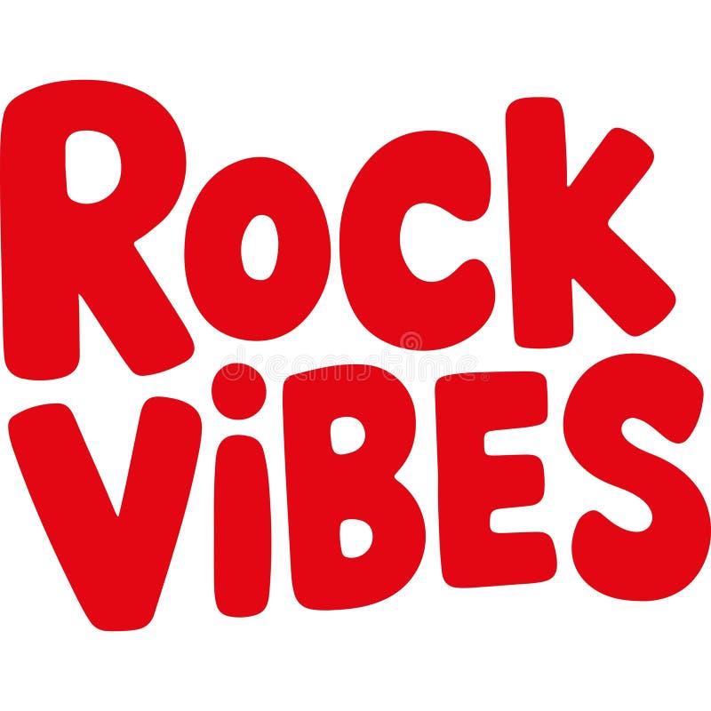 Rock Vibes Bold Graphic Design Stock Vector - Illustration of font ...