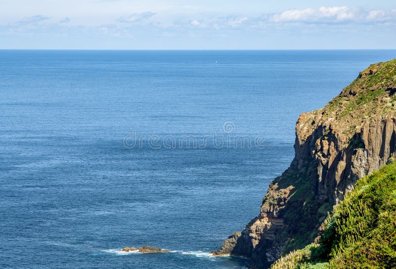 Rock View about the Coast from Tenerife Stock Photo - Image of ...