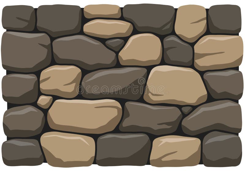 Rock wall clip art stock vector. Illustration of brown - 363351028