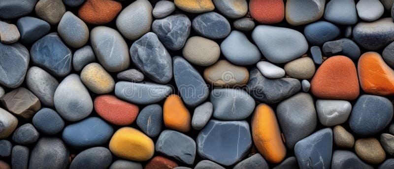 Rock Wall, Colourful Stones Stock Illustration - Illustration of rock ...