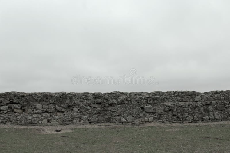 Rock wall in field stock image. Image of field, stone - 141256589