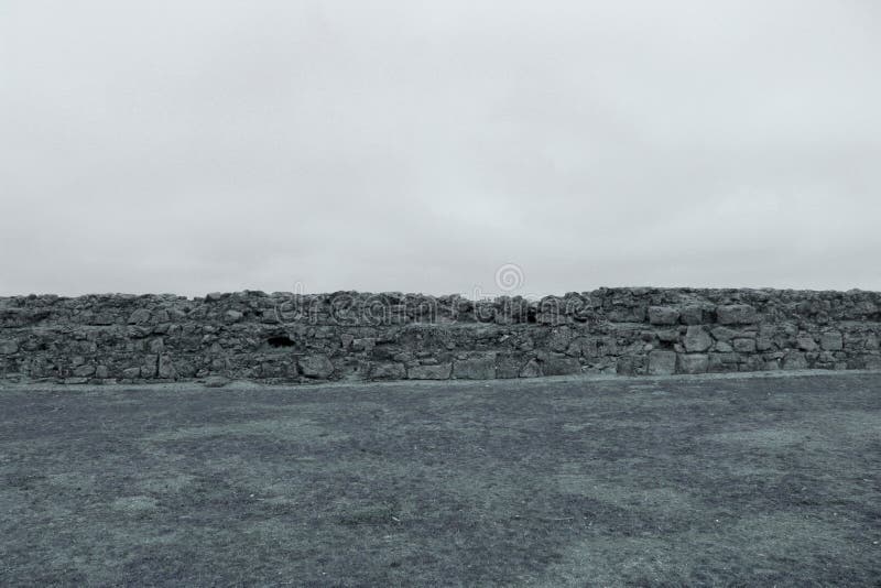 Rock wall in field stock image. Image of field, wicklow - 138163247