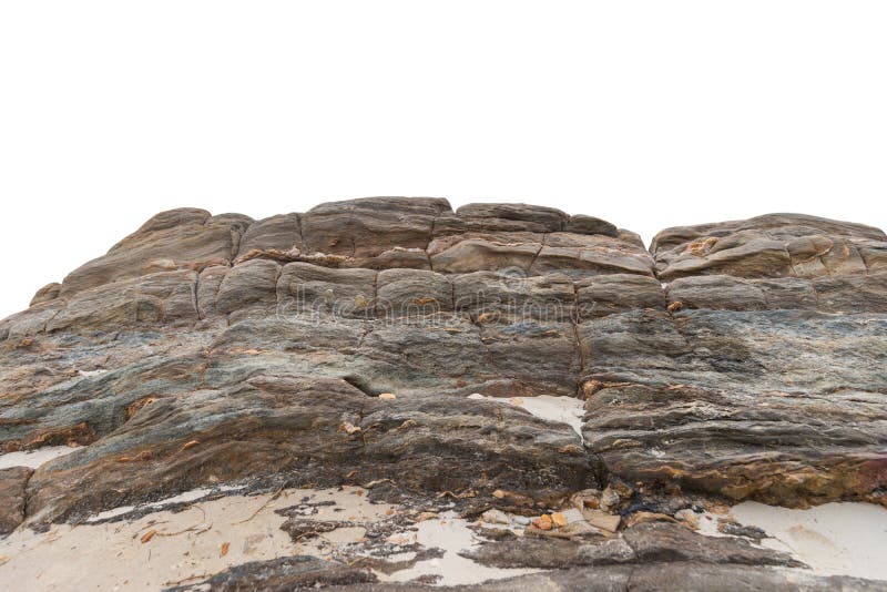 Big Rock Isolated on White Background. Stock Photo - Image of grain ...