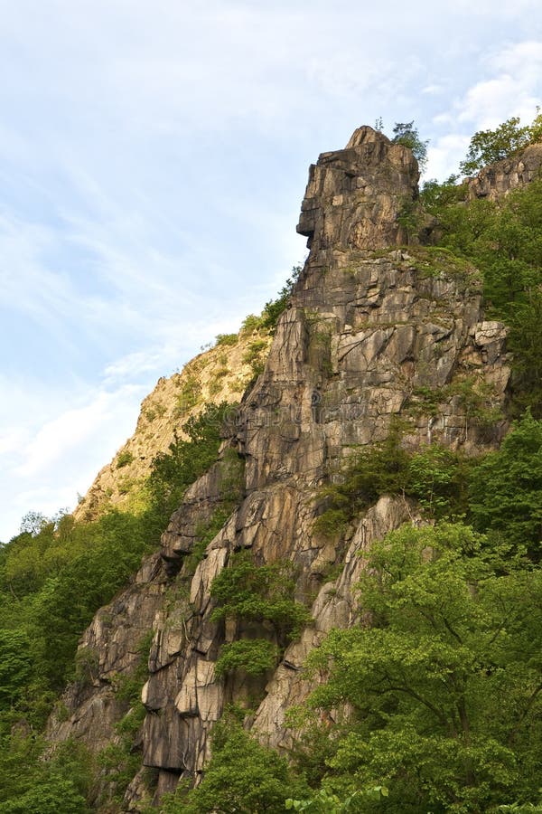 Rock Wall in the Morning Sun Stock Image - Image of color, germany ...