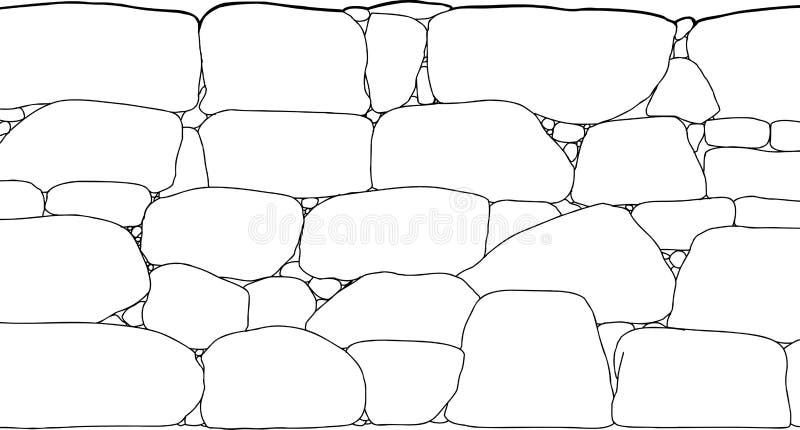 Rock Wall Outline stock illustration. Illustration of tall - 53833314