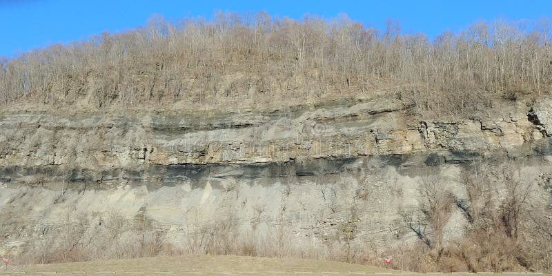 Rock wall stock image. Image of trees, outdoors, wall - 141813609