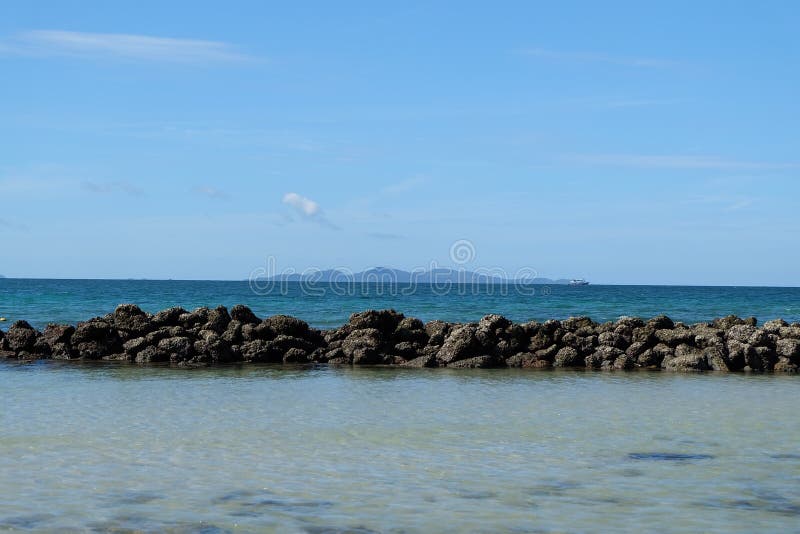Rock wall for the sea stock photo. Image of fishing, ochean - 87337110