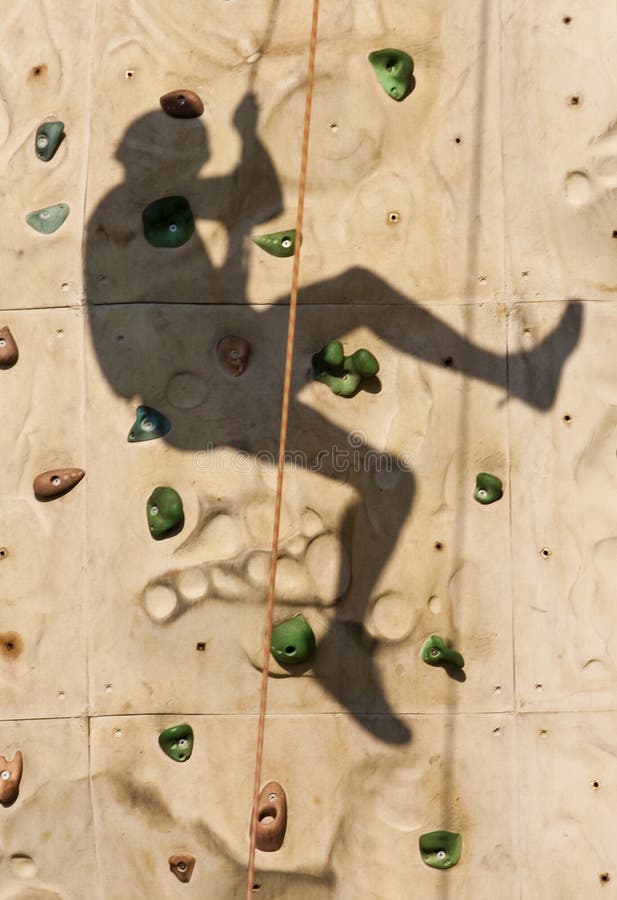 Shadow Climbing Rock Wall stock photo. Image of adventure - 12955022
