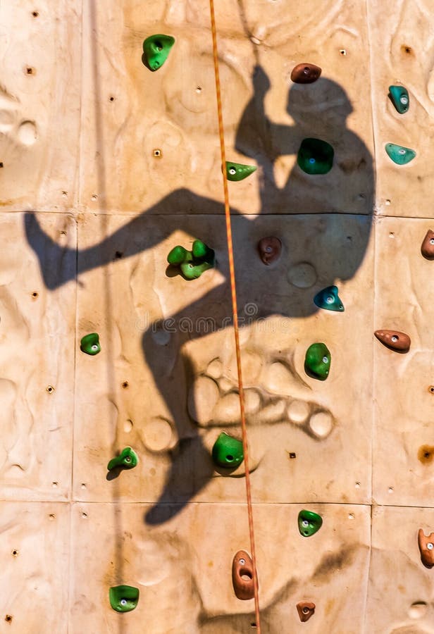 Shadow Climbing Rock Wall stock photo. Image of adventure - 12955022