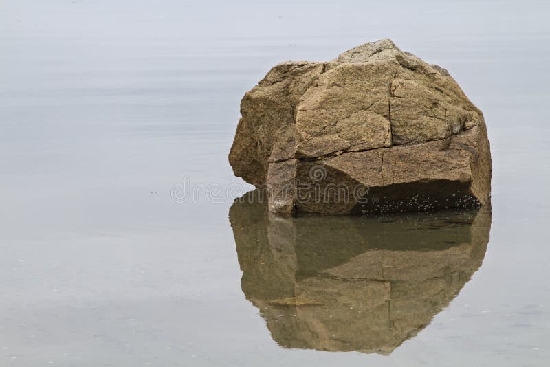 Rock in water stock image. Image of meditation, reflection - 43682997
