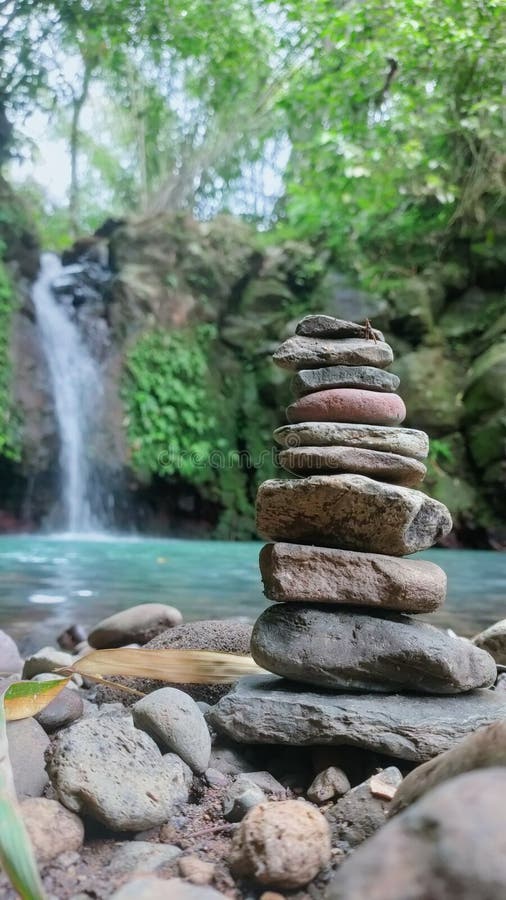 Rock waterfall stock photo. Image of wilderness, rocks - 263211744