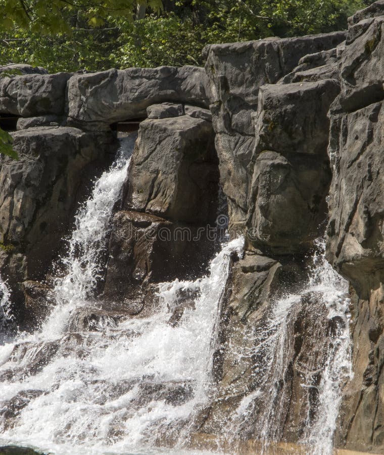Rock WaterFall stock photo. Image of stone, tree, close - 59906476