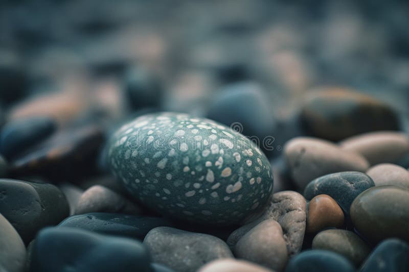 A Rock with White Dots on it Sitting on Some Rocks Stock Illustration ...