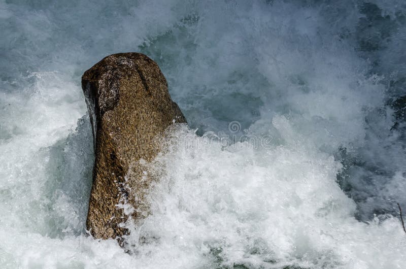 Rock in wild brook stock photo. Image of energy, hike - 83449272