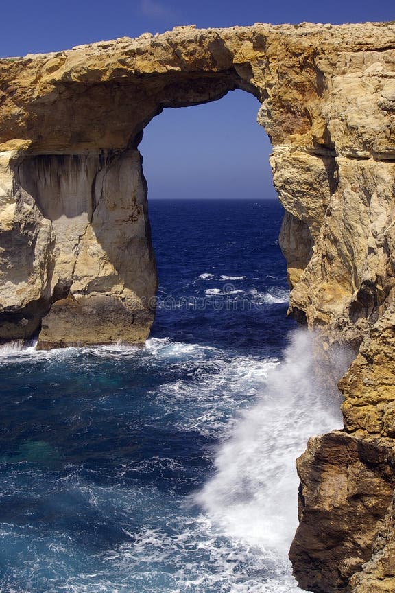 Rock window stock photo. Image of window, malta, summer - 8843800