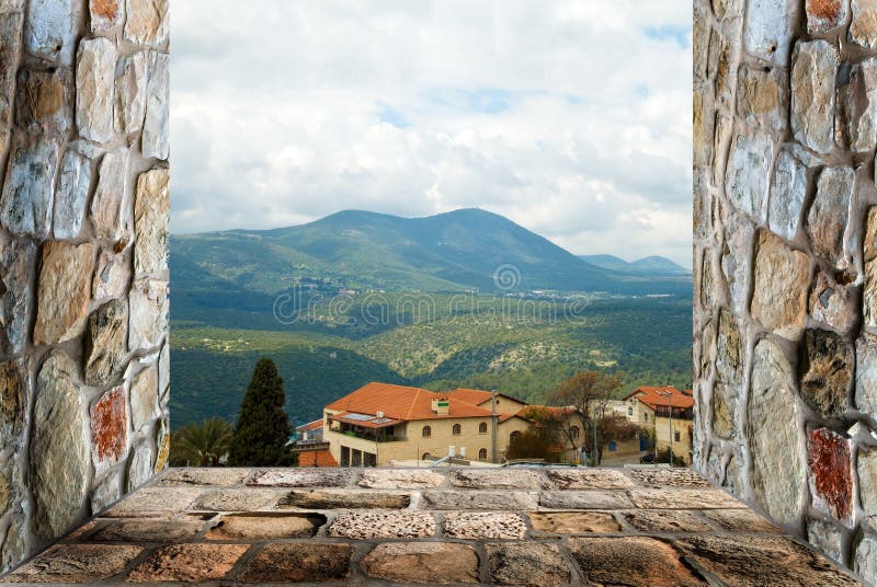 Rock window stock photo. Image of cityscape, cloudy, home - 9091010