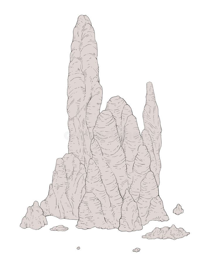 Rock zone illustration stock vector. Illustration of debris - 364439544