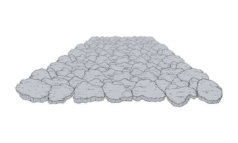 Rock zone illustration stock vector. Illustration of landslide - 364440686