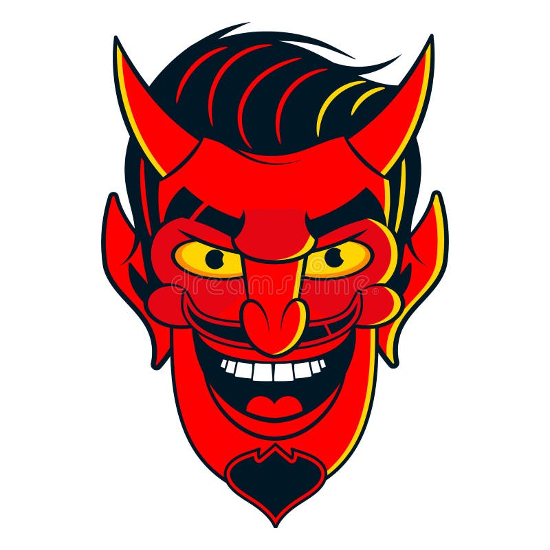Rockabilly Devil Tattoo Vector Illustration in Full Stock Vector ...