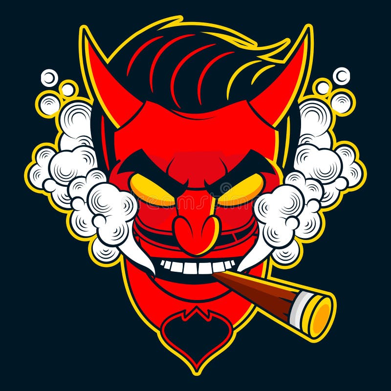 Rockabilly Devil Tattoo Vector Illustration in Full Stock Vector ...