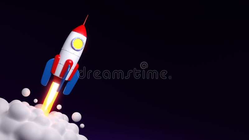 Rocket Launch Startup Flyer - Vintage Style Stock Vector - Illustration ...