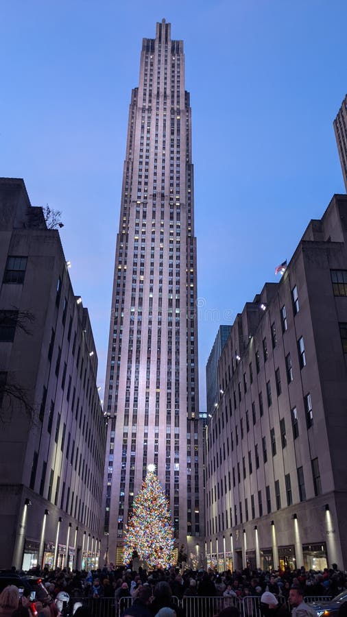 Rockefeller Center Christmas Tree Holidays Editorial Photo - Image of ...