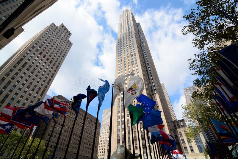 Rockefeller Center editorial photography. Image of night - 44898247