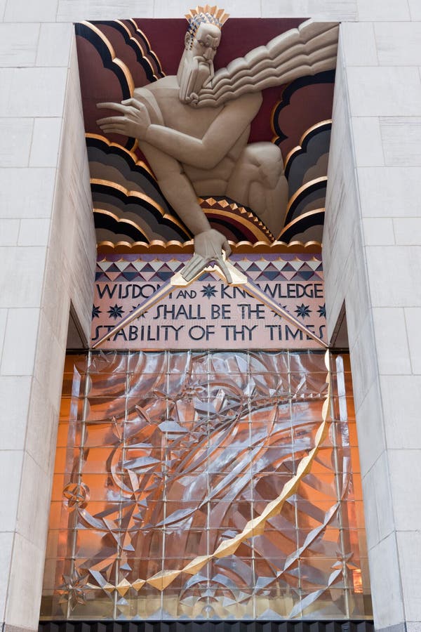 Rockefeller Center Wisdom, Light and Sound Editorial Stock Photo ...